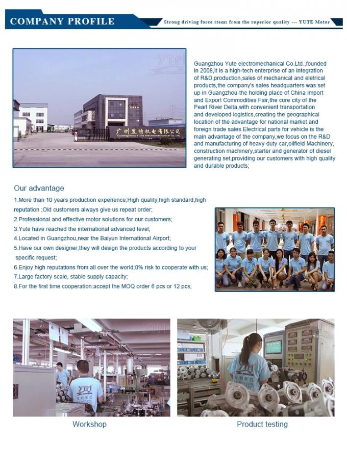 Hyundai 36100-93C00 Denso Starter Motor , 6D16T Excavator Starter Motor ...