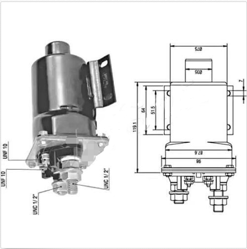 40MT 50MT Starter Motor Spare Parts 24 Volt Solenoid Switch SS-1851 24V ...